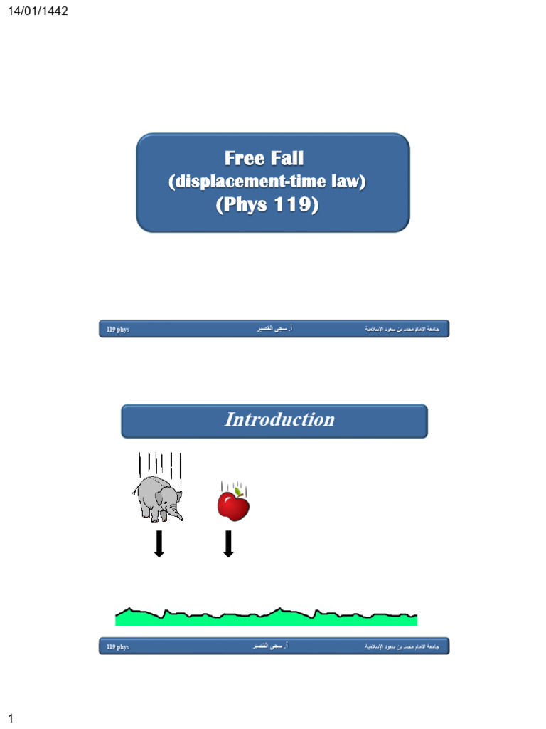 Phy119-Free Fall1 | PDF