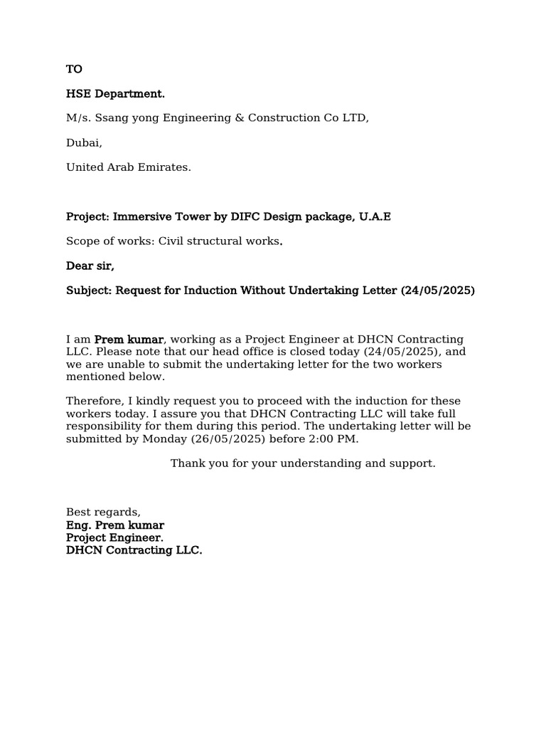 Request Letter | PDF