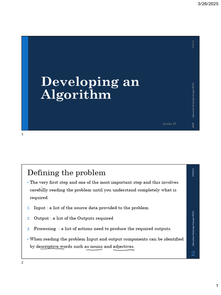 Developing An Algorithm - 42 | PDF | Adjective | Verb