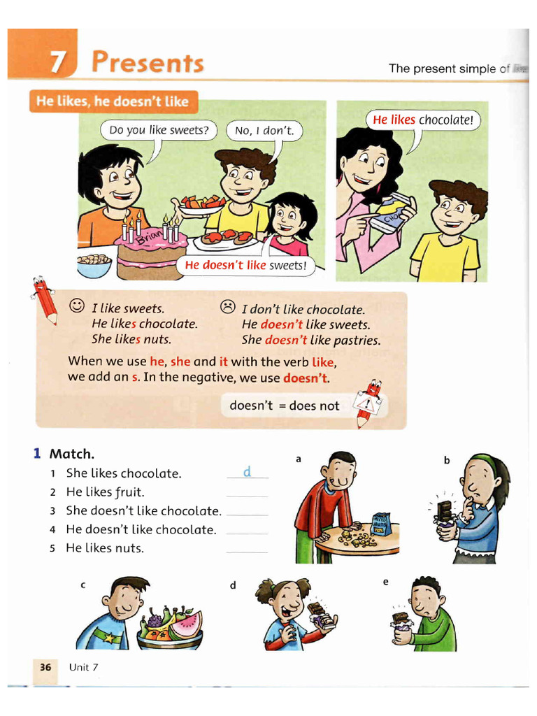 Simple Present Tense: Likes and Dislikes | PDF