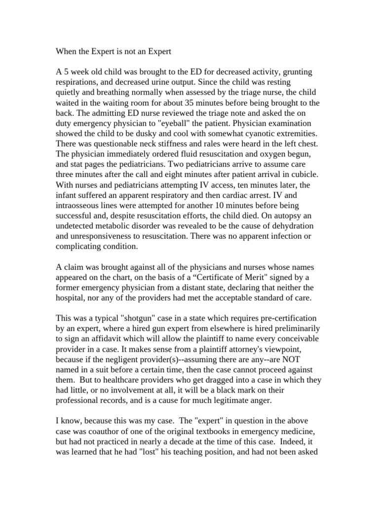 20 When The Expert Is Not An Expert | PDF | Expert Witness | Witness