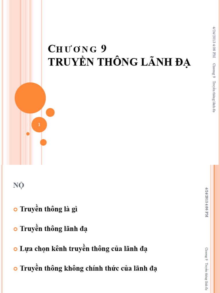 Chuong 9 - Truyen Thong Lanh Dao | PDF