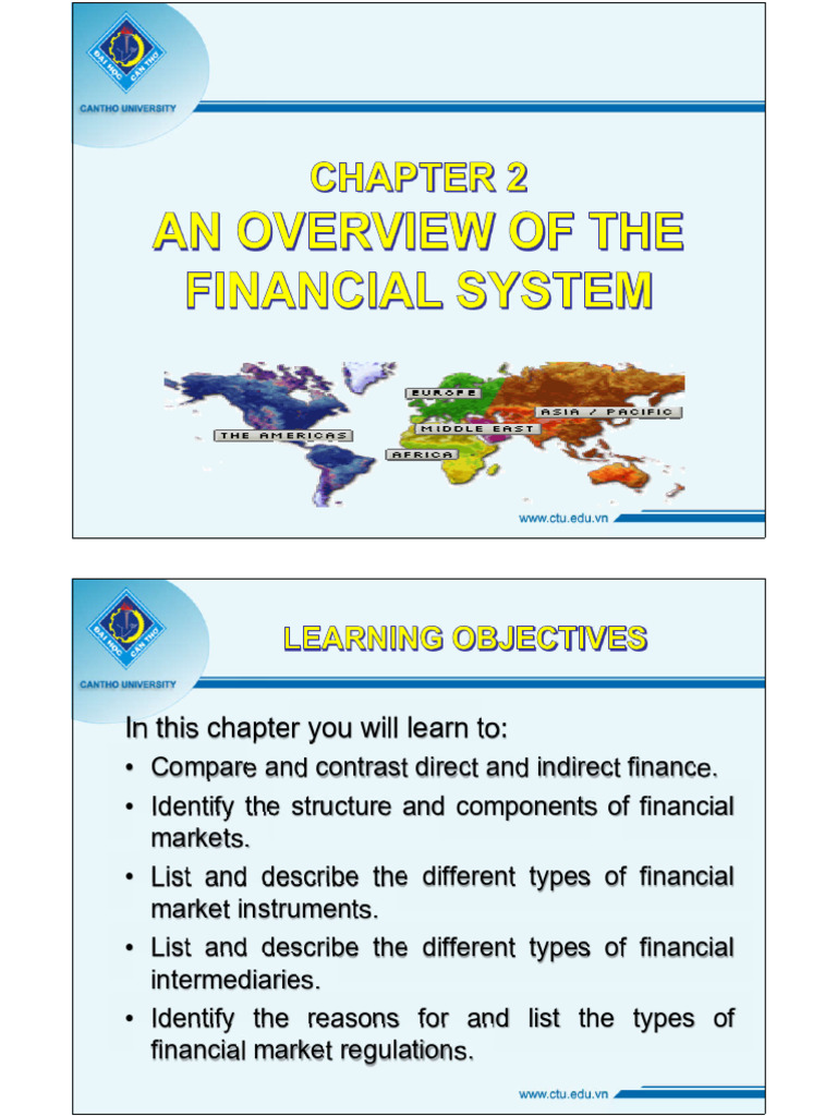 Chapter 2 - An Overview of The Financial System - 2slide | PDF ...