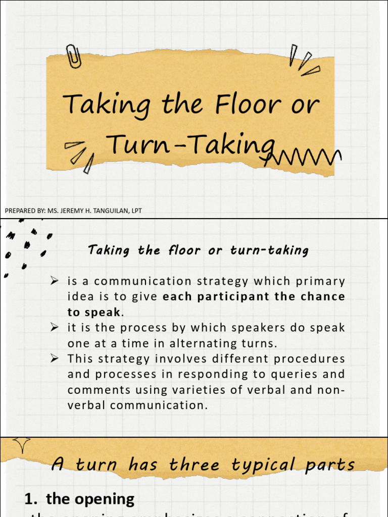 2.-Turn-Taking Elp Prelims Second Semester | PDF | Conversation ...
