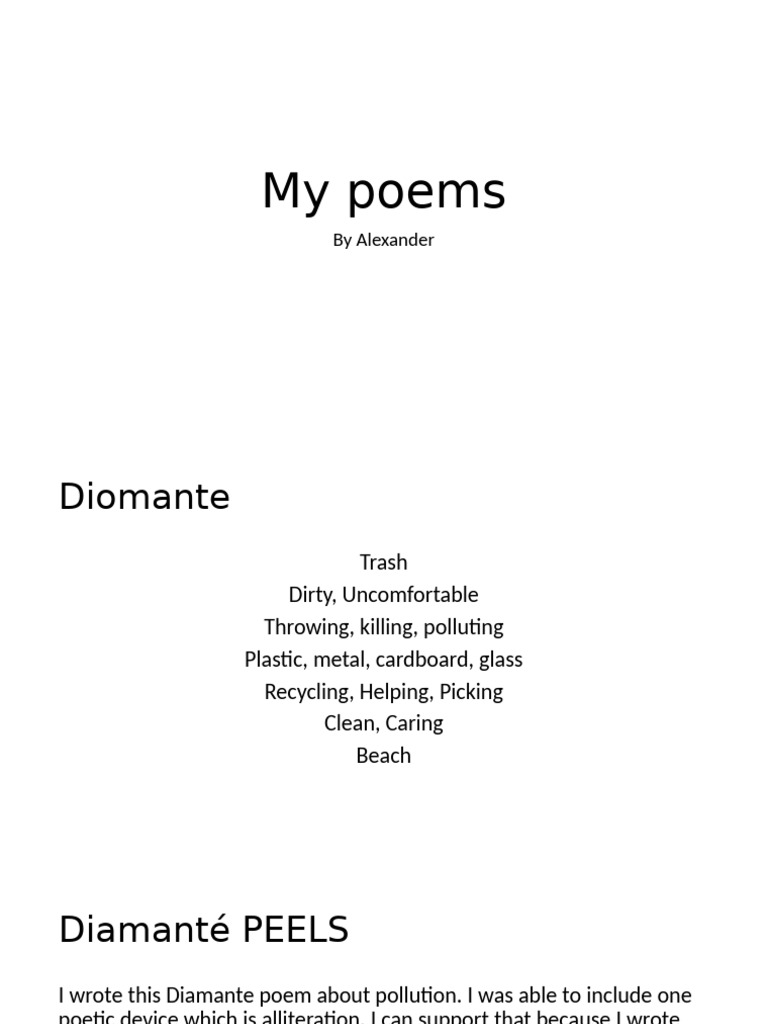 Poems on Pollution and Poverty | PDF