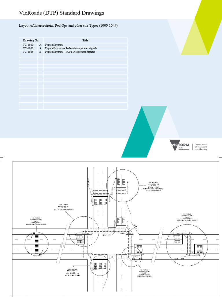 Standard Drawing TC 1000-1049 Set Layouts For Int Ped Ops and Other ...
