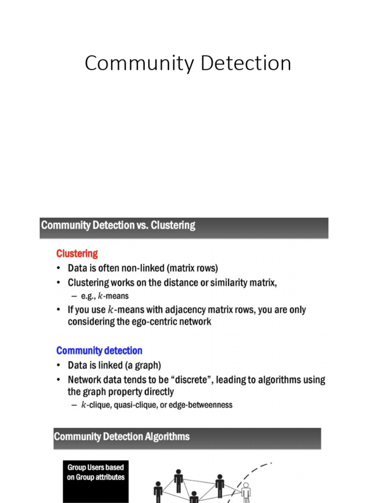 Community Detection - Part 2 | PDF