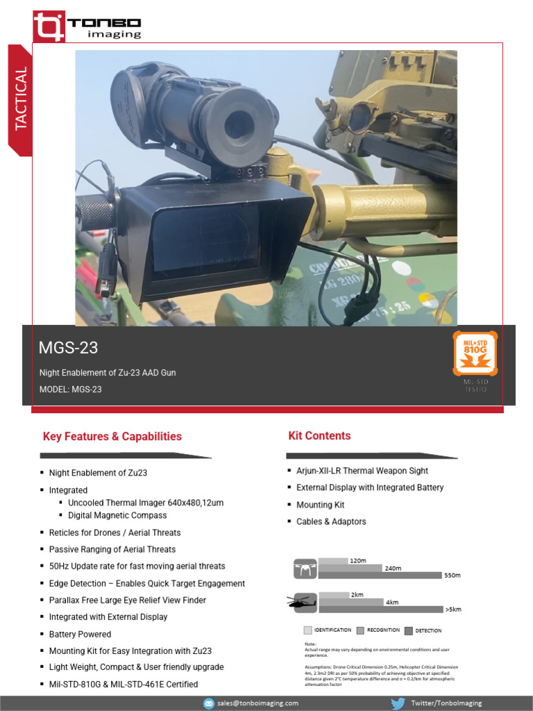 MGS-23 Thermal Upgrade for Zu-23 Gun | PDF | Unmanned Aerial Vehicle