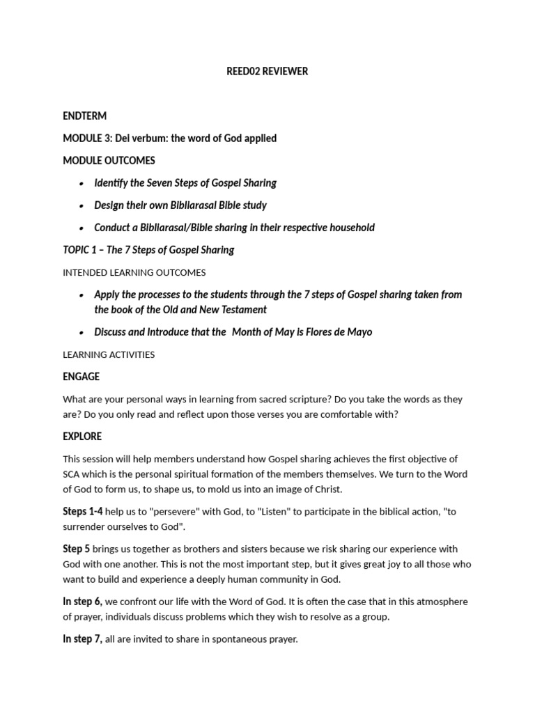 Reed02 Reviewer | PDF | Abrahamic Religions | Catholic Church