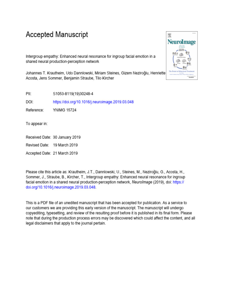 Neuroimage 2019 03 048 | PDF | Functional Magnetic Resonance Imaging ...