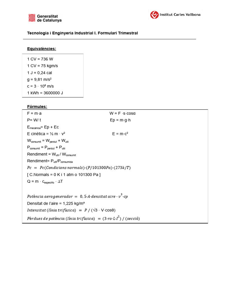 Formulari Trimestral | PDF