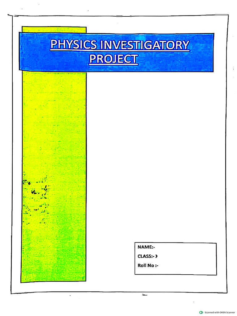 Investigatory Physics Project File | PDF