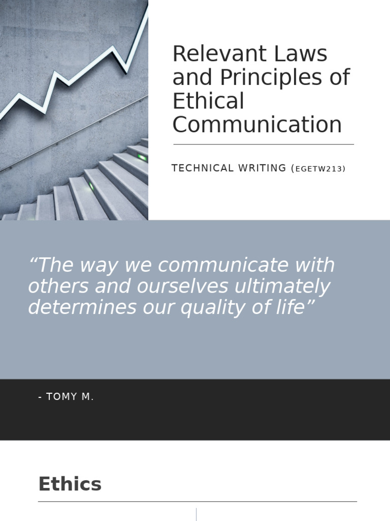 Relevant Laws and Principles of Ethical Communication | PDF ...