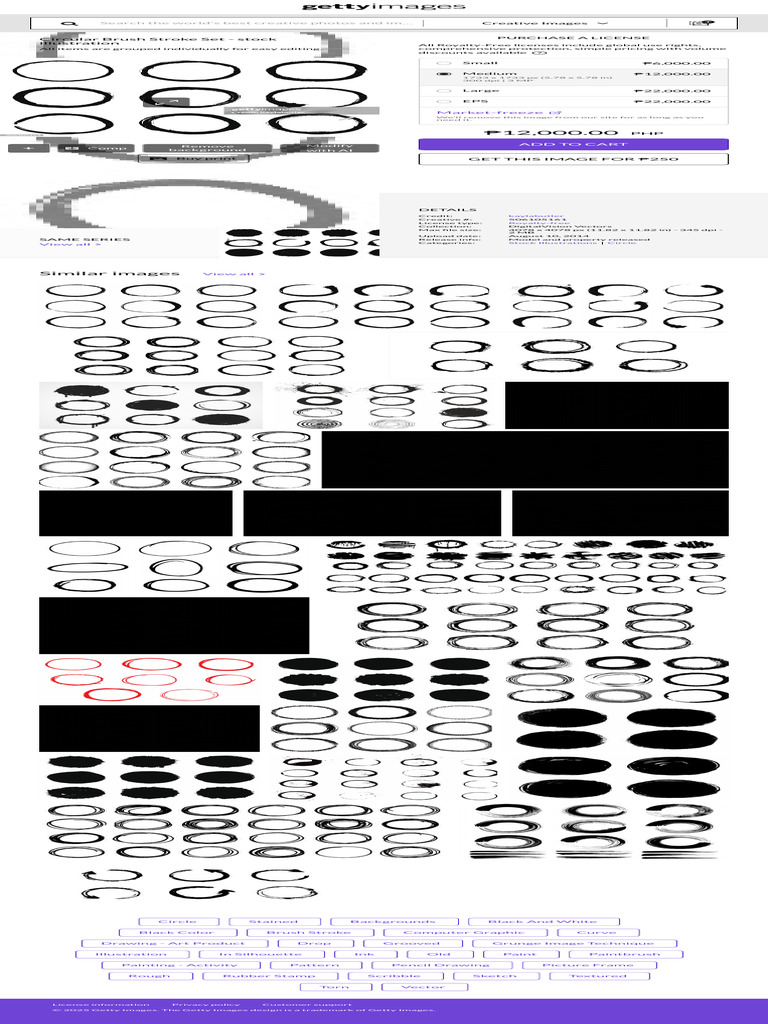 Circular Brush Stroke Set High-Res Vector Graphic - Getty Images | PDF | Drawing | Pixel