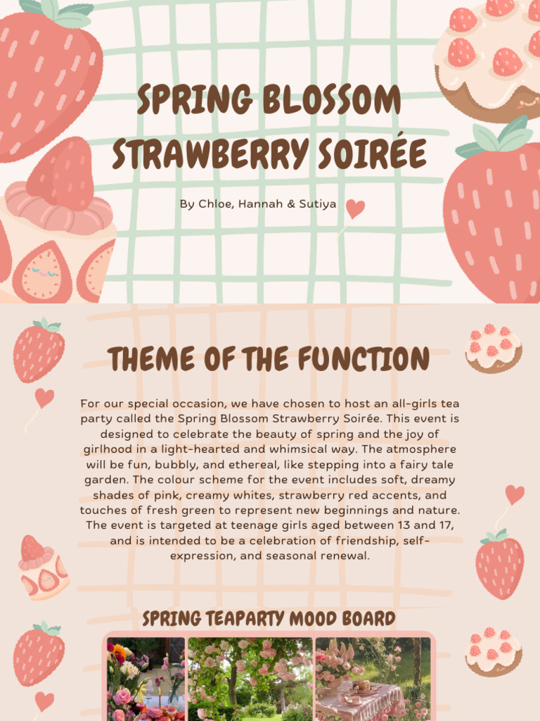 Spring Blossom Strawberry Soirée Guide | PDF | Cakes | Foods