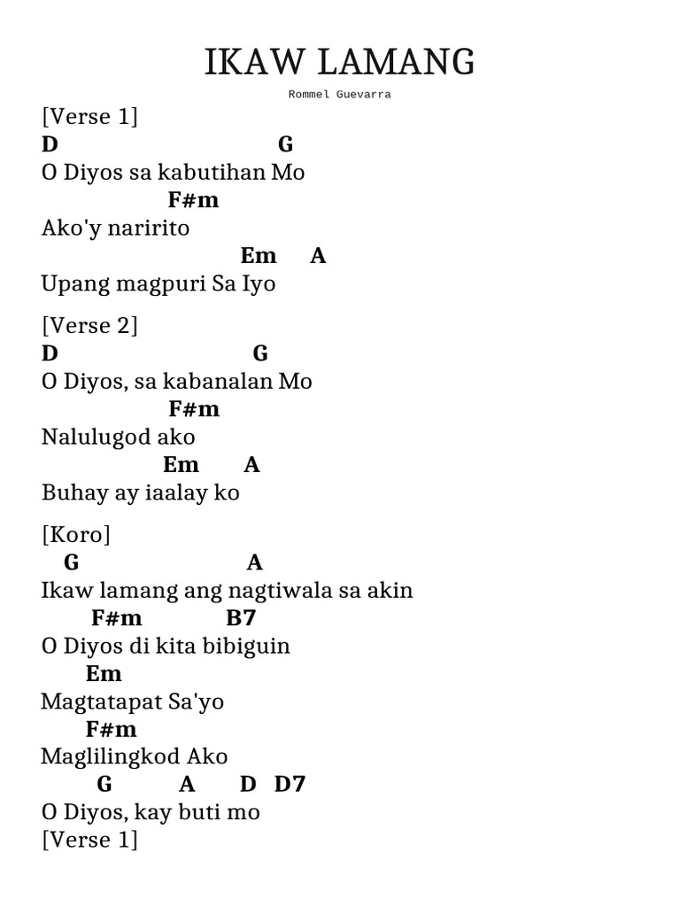 Ikaw Lamang | PDF