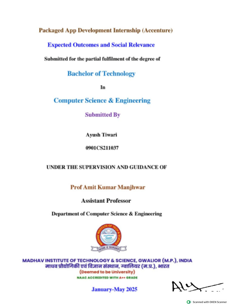 Ayush Tiwari Expected Outcoms1 | PDF