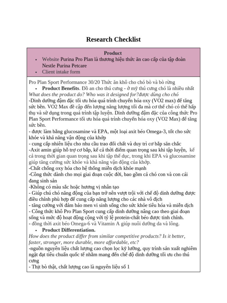 Research Checklist | PDF