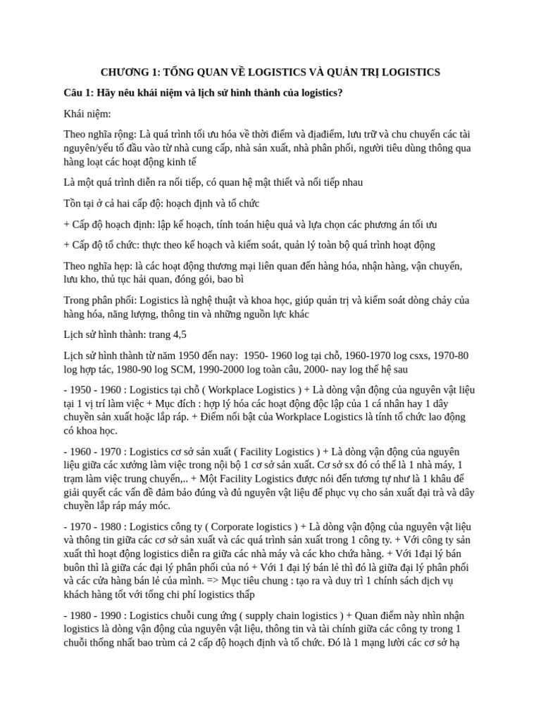 Chương 1 - QT Log | PDF