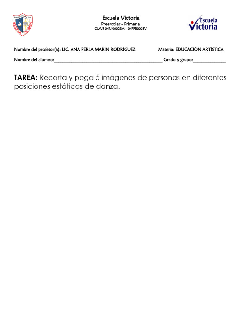 Tarea de Recorte de Danza | PDF