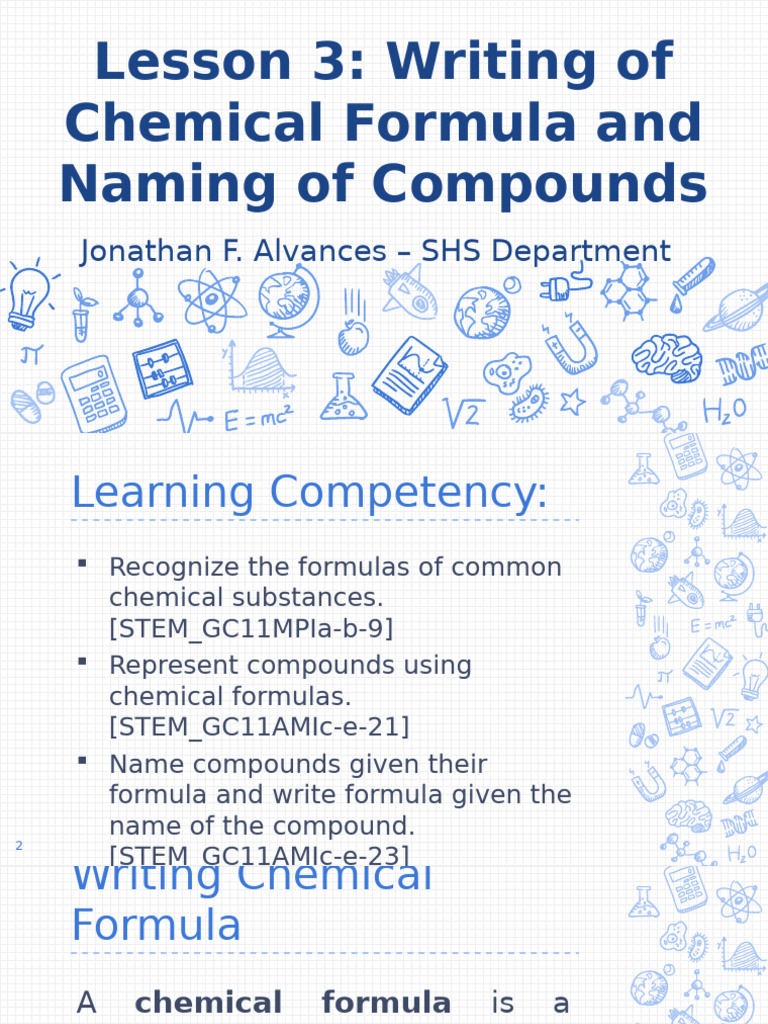 Writing Chemical Formula | PDF | Chemical Compounds | Ion