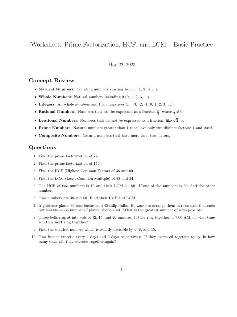 Divisibility - Practice Sheet | PDF