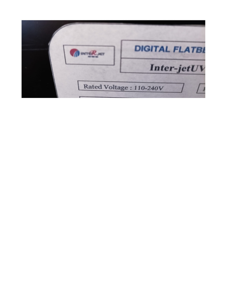 Interjet Flatbed Printer | PDF