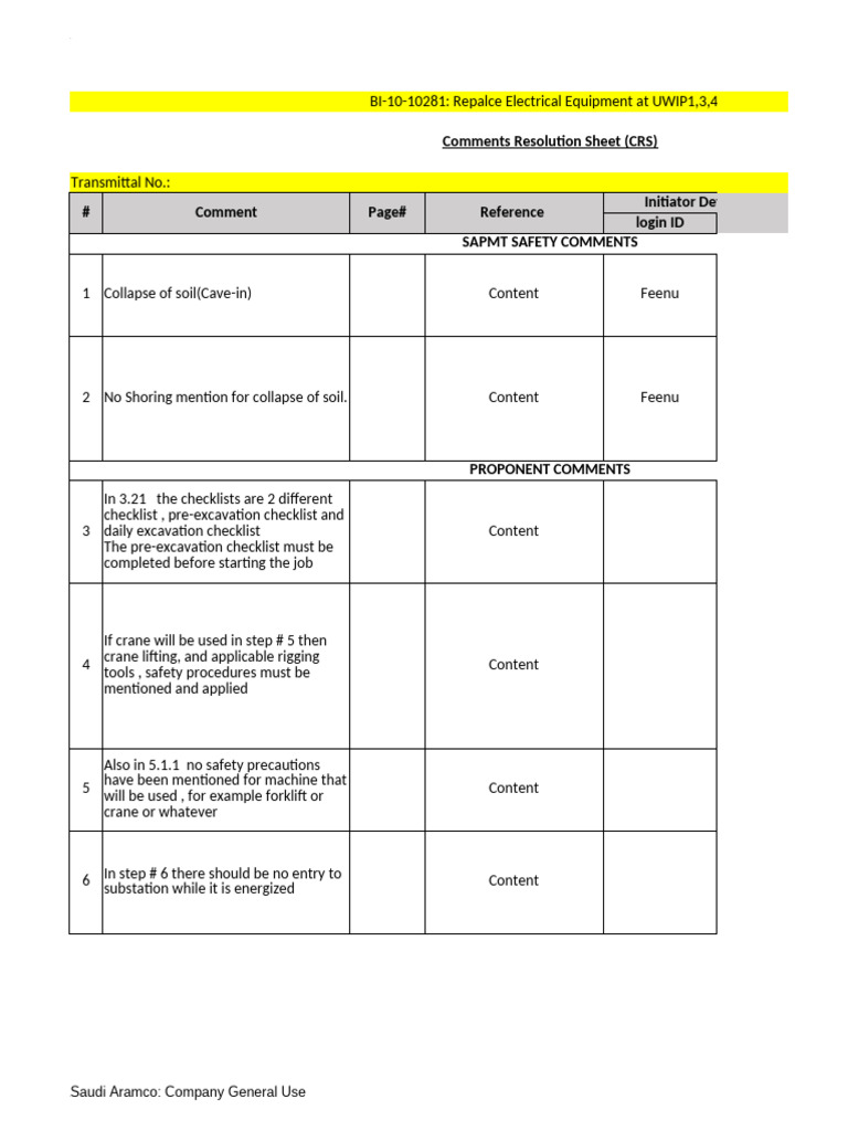 Crs Uwp Sheet Excv-Mvlvc-Jsa - 03 | PDF