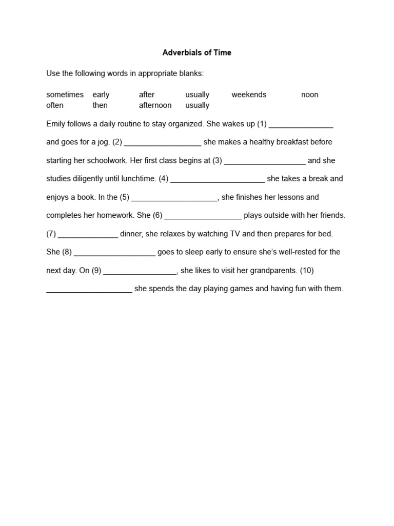 Adverbials of Time | PDF