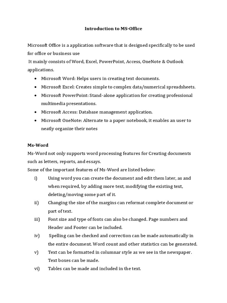 Unit 5 computer applications (1) | PDF | Microsoft Word | Microsoft Excel