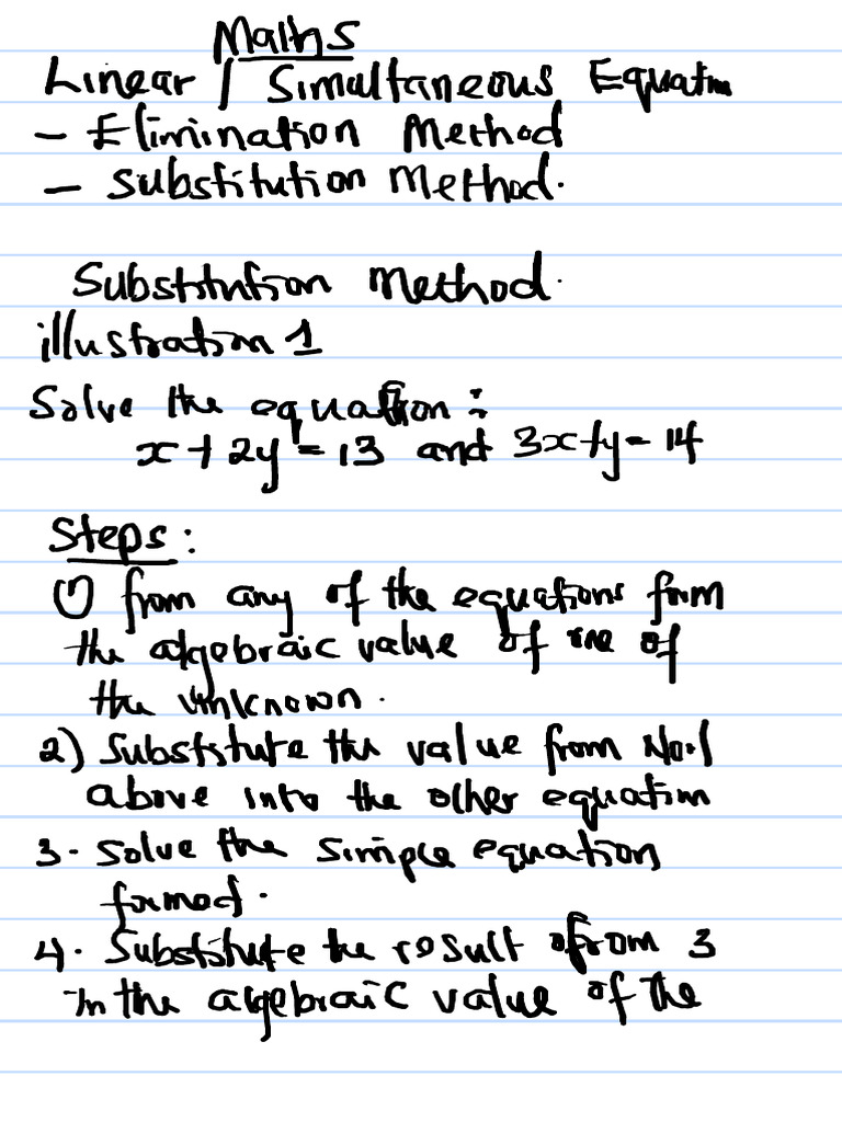 Simultaneous Equation 5.1 | PDF
