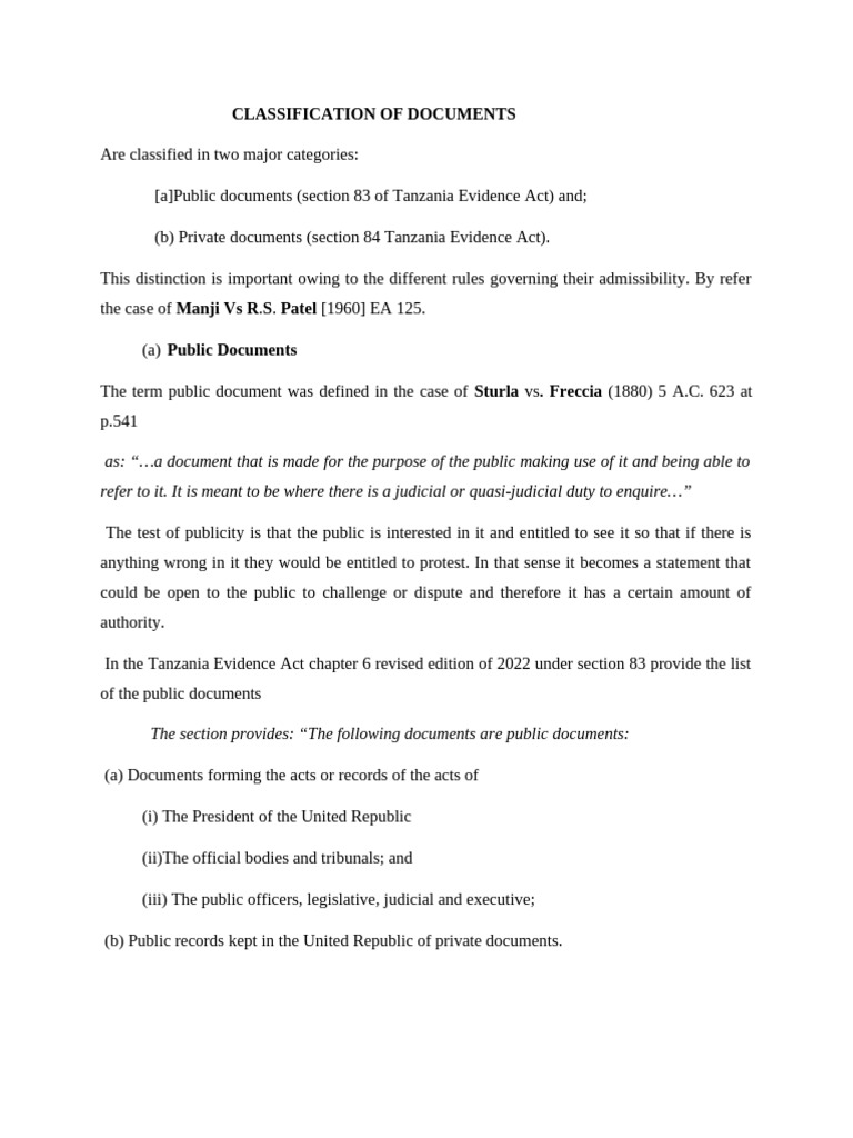 Classification of Document | PDF | Parol Evidence Rule | Common Law