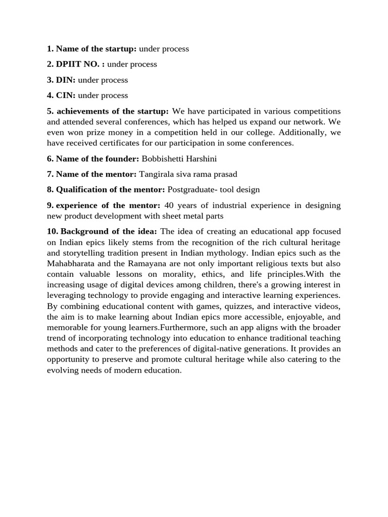 Startup Harshini Bobbishetti | PDF | Social Media | Popular Culture & Media Studies