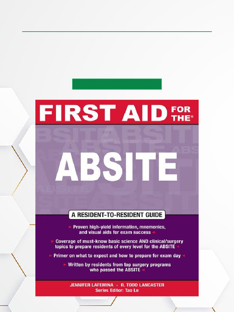 First Aid For The® ABSITE, 1st Edition New Edition PDF | PDF | Surgery ...