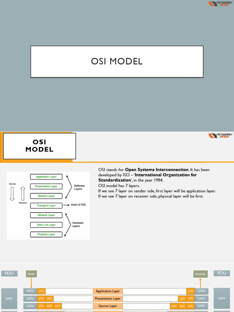 OSI Model Presentation | PDF | Osi Model | Transmission Control Protocol