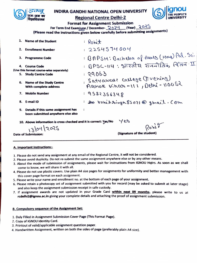 BPSC 114 Rohit 2254574004 Bapsh | PDF | Applications Of Cryptography ...