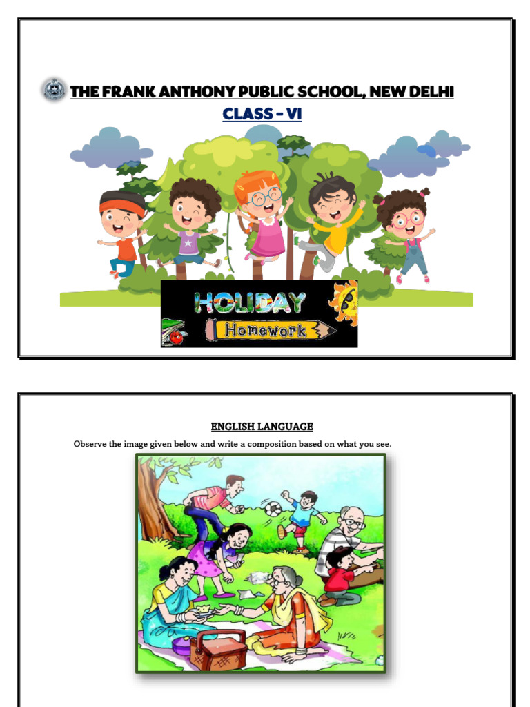 Class 6 Holiday Homework 2025 Guide | PDF | Symmetry | Geometry