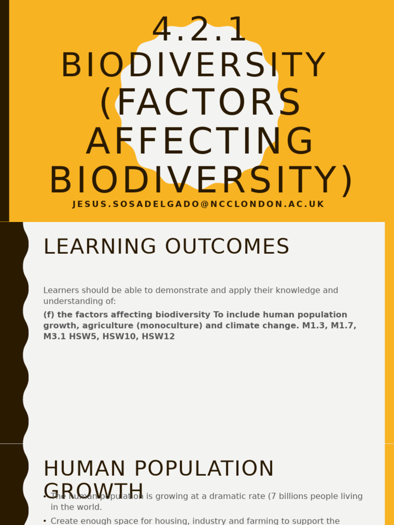 Factors Affecting Biodiversity (Questions and MS) | PDF | Climate ...