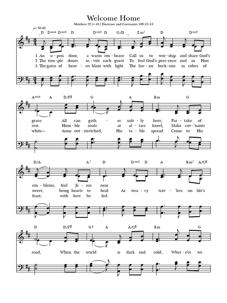 Welcome Home | PDF