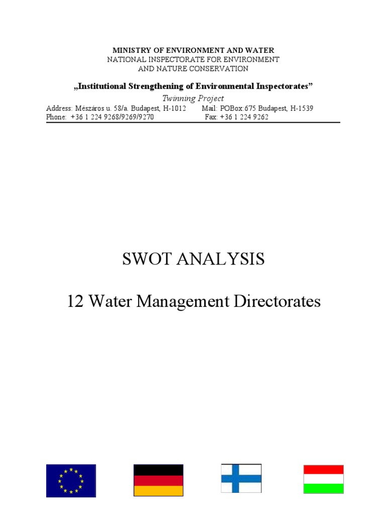 SWOT Analysis of Water Management Directorates | PDF | Weapons Of Mass ...
