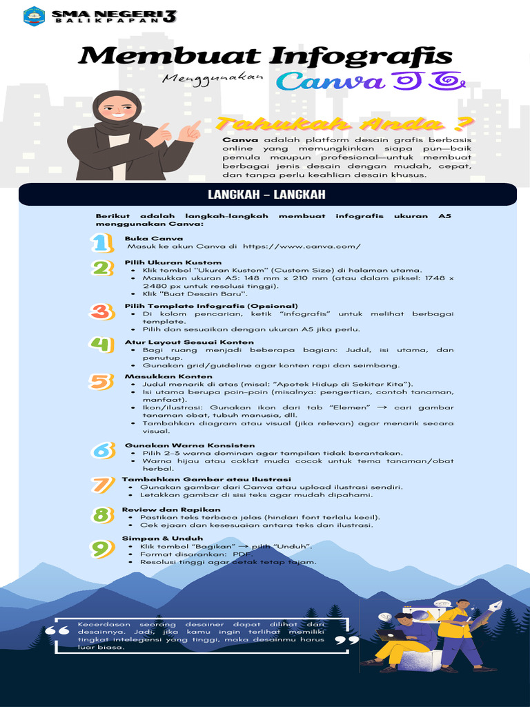 Langkah Membuat Infografis A5 di Canva | PDF