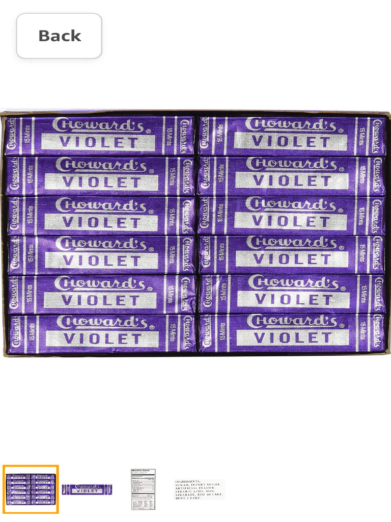 Amazon.com Choward Violet (Pack of 24) Chowards Scented Gum Grocery ...