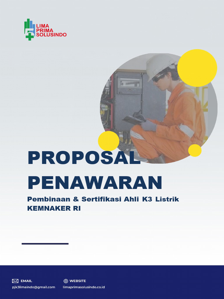Proposal Pembinaan & Sertifikasi Ahli K3 Listrik Kemnaker RI PT Trans Engineering Sentosa | PDF