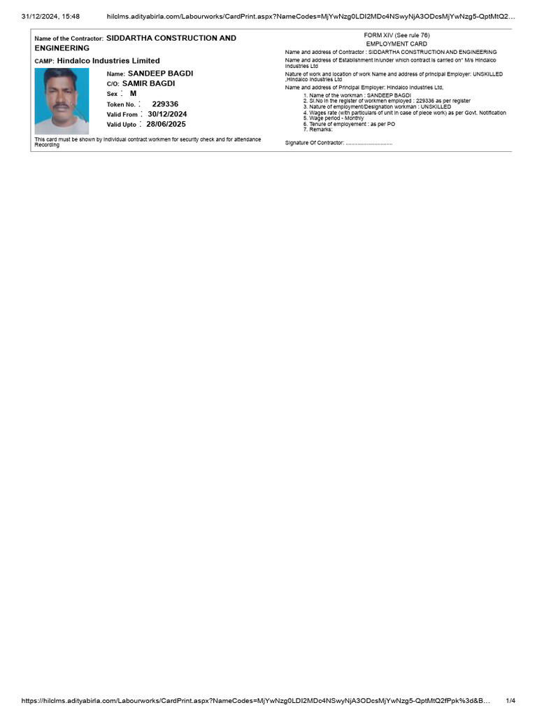 Sandip Manpower Gate Pass | PDF | Labor | Employment