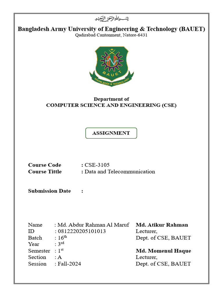 CSE-3105 Assignment | PDF