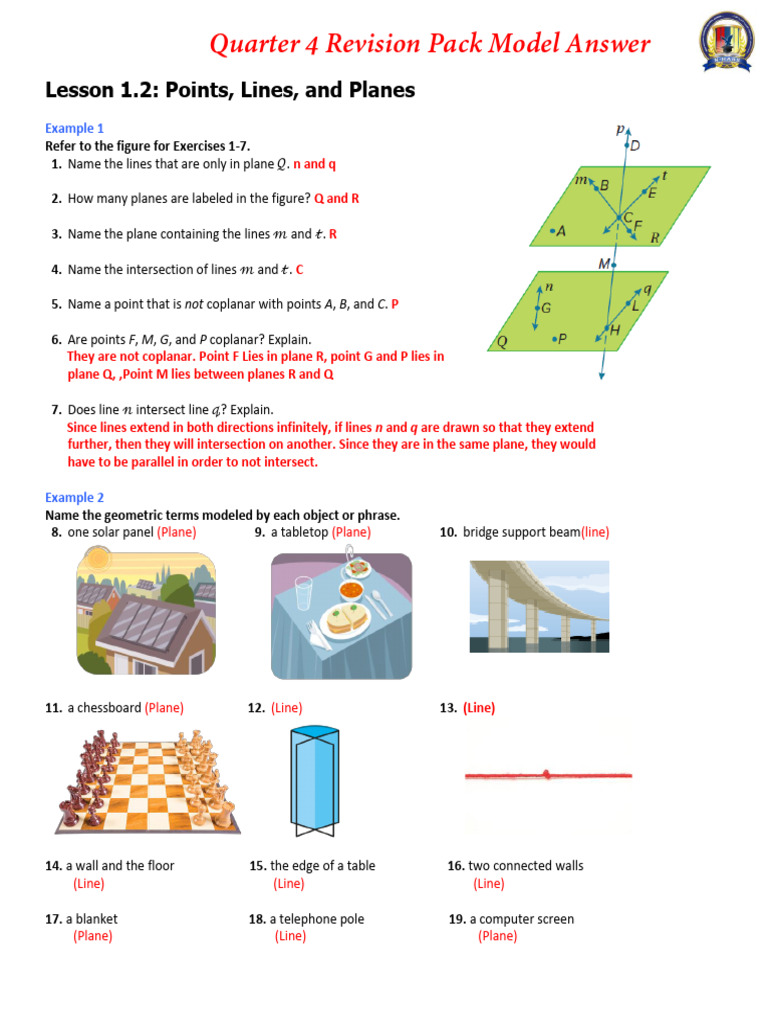 Grade 9 Revision Pack Model Answer (Q4) | PDF | Cartesian Coordinate ...