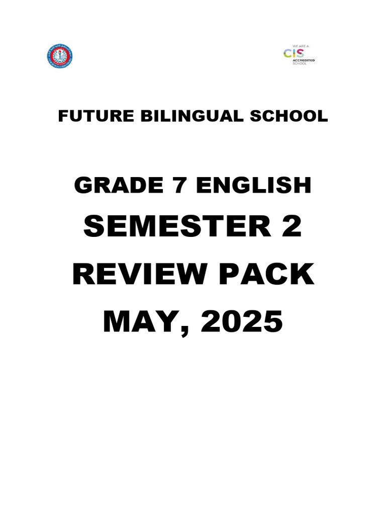 Grade 7 English Review Pack May 2025 | PDF | Clause | Mindset