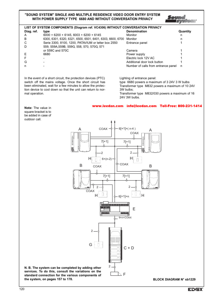 Elvox 6680 Hookup | PDF | Power Supply | Electrical Equipment