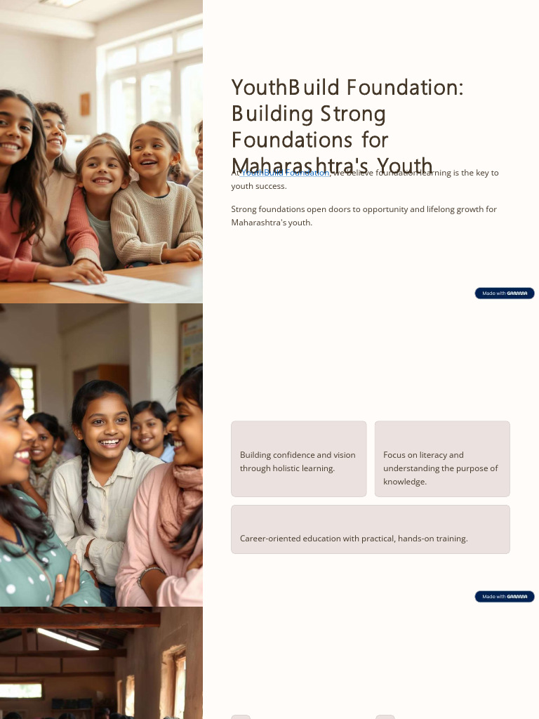 YouthBuild Foundation Building Strong Foundations For Maharashtras ...