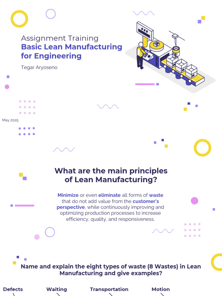 Basic Lean Manufacturing For Engineering Course | PDF | Lean Manufacturing | Inventory